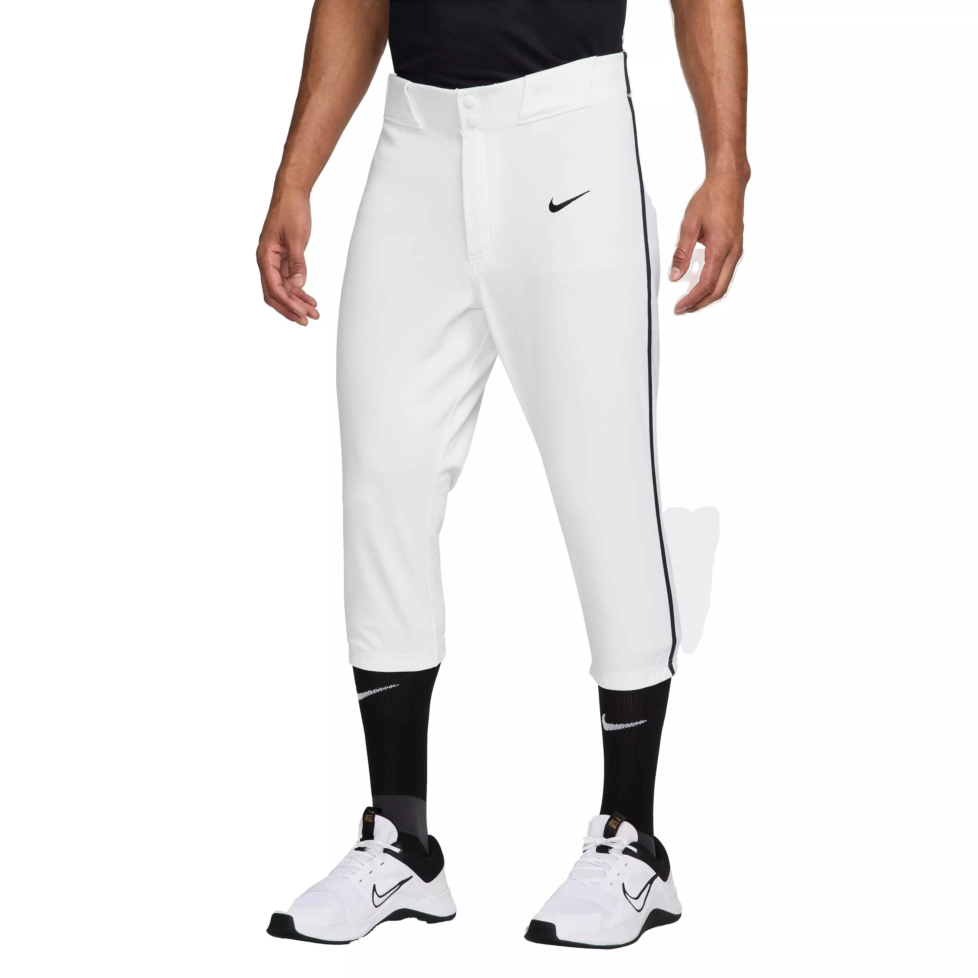 Nike Vapor Select 2 Men's Piped Baseball Pants - White/Black